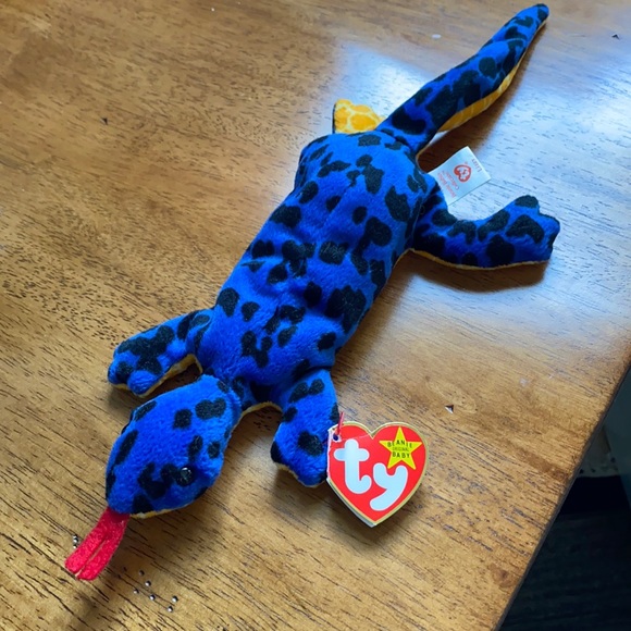 Ty | Other | Lizzy The Lizard Blue Ty Beanie Baby Retired | Poshmark